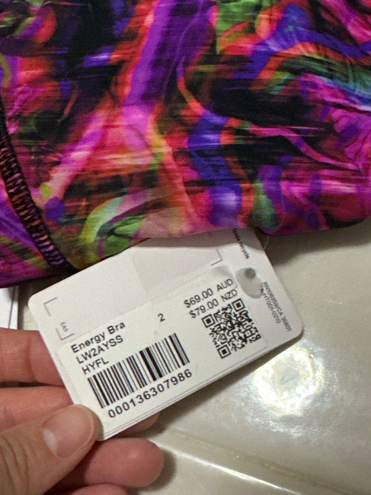 Lululemon Energy Bra Size 2 Solar orange /Hyper flow pink multi , Women ...