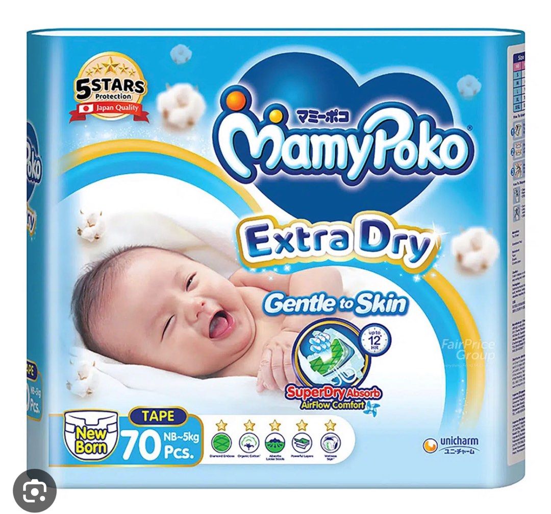Mamypoko Newborn Diapers, Babies & Kids, Bathing & Changing, Diapers ...