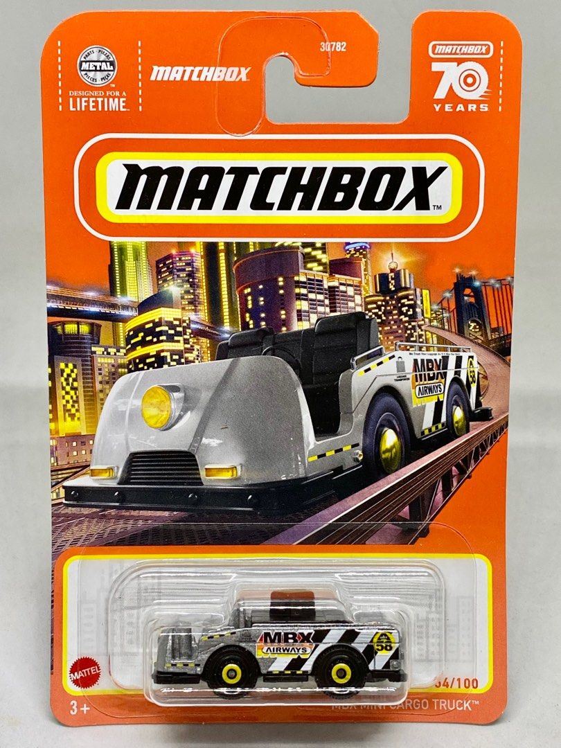 Matchbox MBX MINI CARGO TRUCK Metallic Grey Transporter Delivery Pickup ...