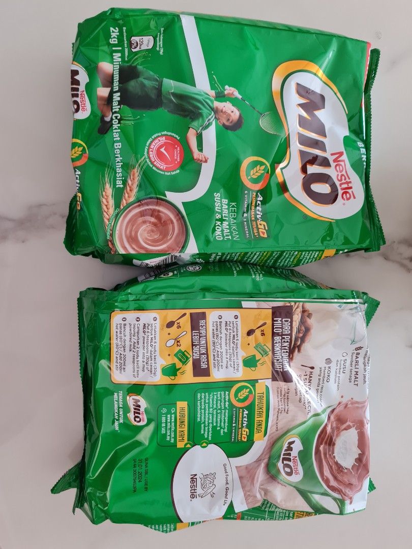 Milo Refill Pack 2kg, Food & Drinks, Beverages on Carousell
