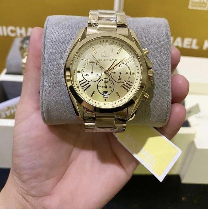 MK BIG SIZE BRADSHAW ALL GOLD DIAL AUTHENTIC WATCH on Carousell