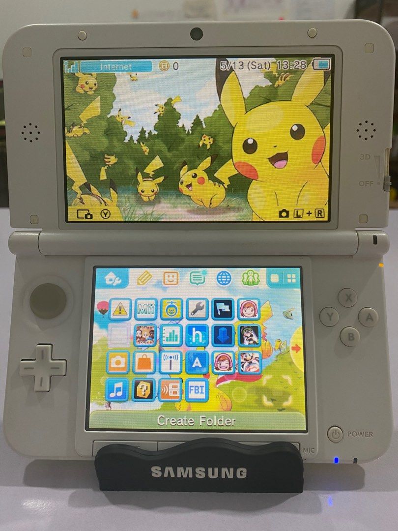 (Modded) Nintendo 3DS XL Pikachu Yellow Edition, Video Gaming, Video ...