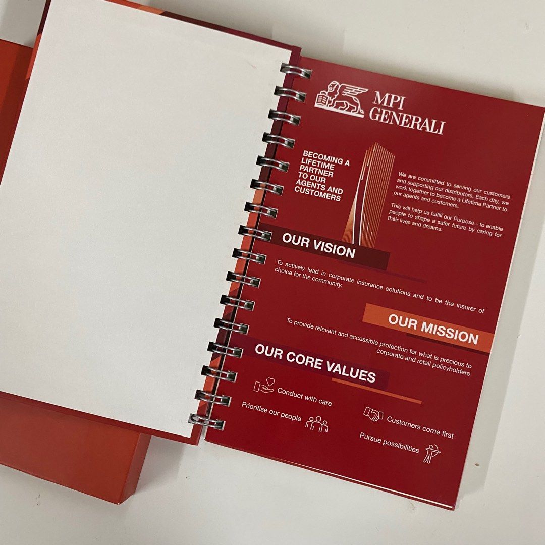 MPI GENERALI 2023planner_hard cover Spiral wire note book_, Hobbies ...