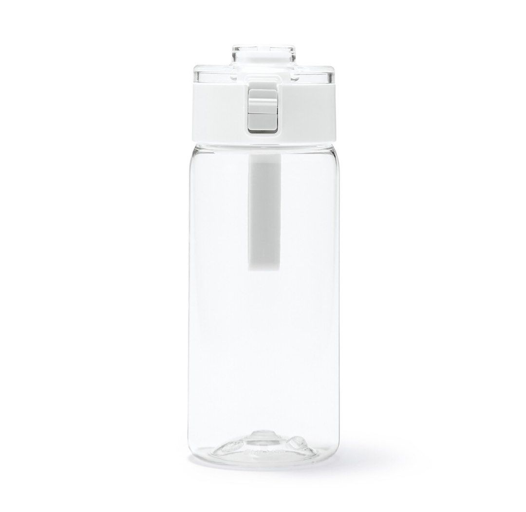 muji clear travel mug / water bottle 550ml, Furniture & Home Living ...