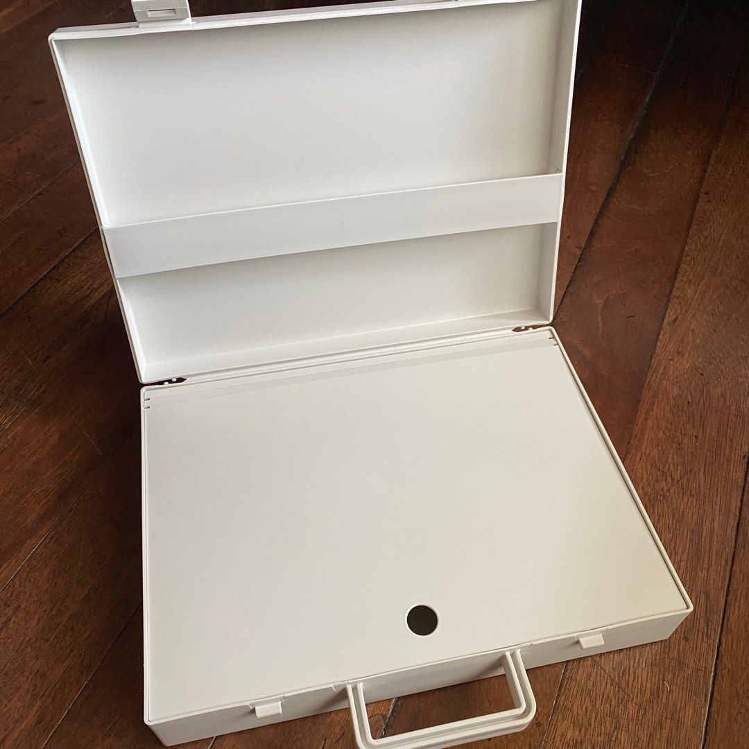 MUJI Polypropylene Carry Case (WHITE GRAY), Hobbies & Toys, Stationary ...
