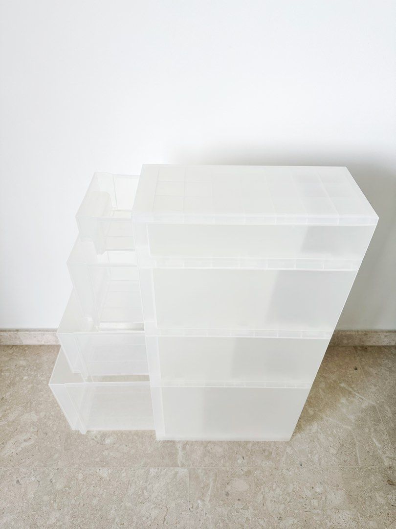 Muji Polypropylene Storage Case with Caster, Furniture & Home Living ...