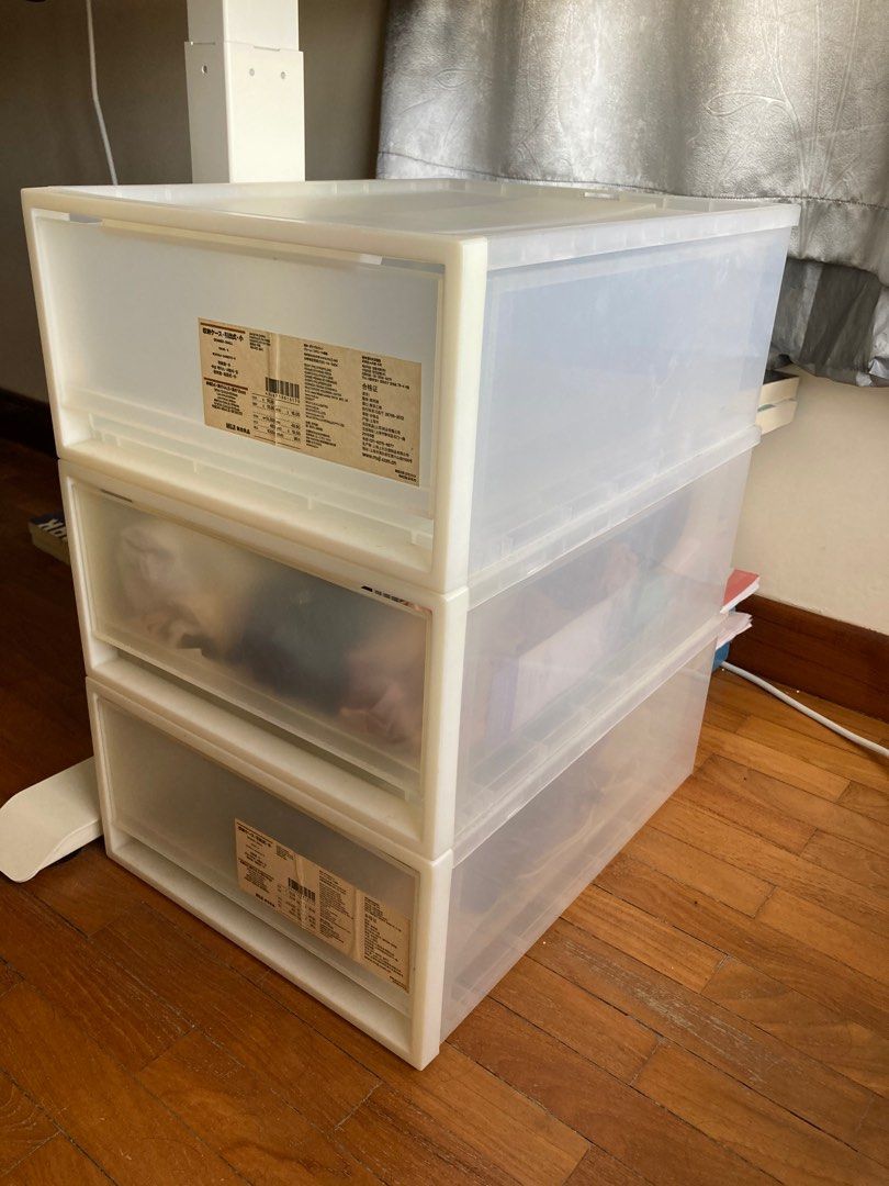Muji PP storage drawer boxes, Furniture & Home Living, Home Improvement ...