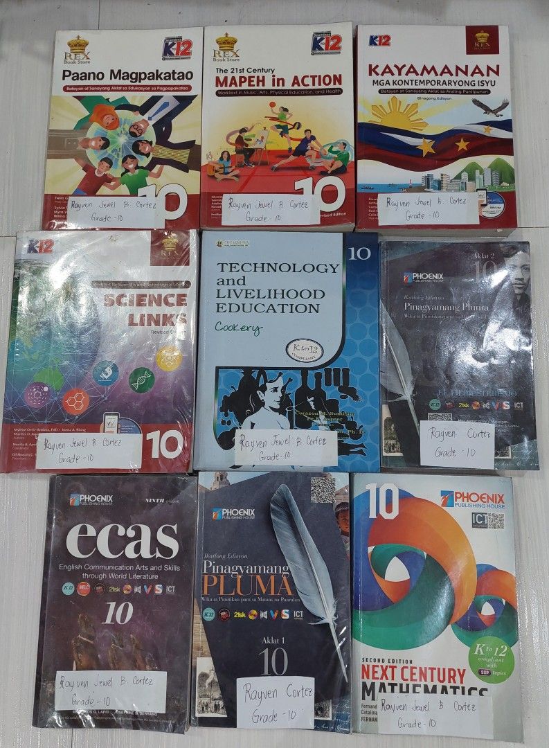 Narciso school grade 10 books, Hobbies & Toys, Books & Magazines, Textbooks on Carousell