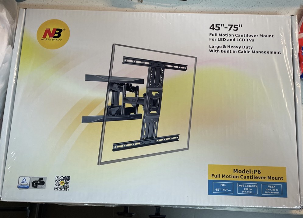 NB North Bayou P6 45 to 75 inch TV wall mount, TV & Home Appliances, TV ...