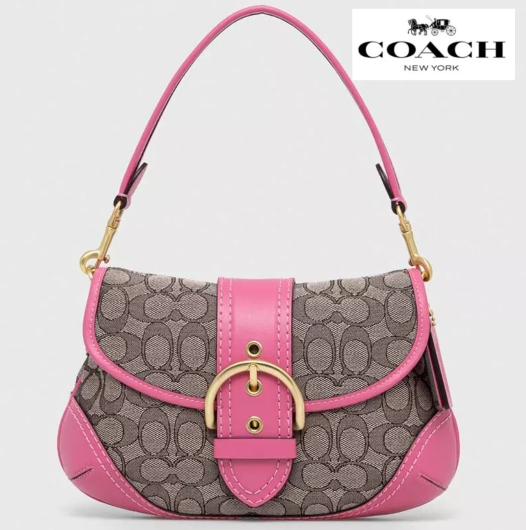 New Coach Original Pink SOHO BAG IN SIGNATURE JACQUARD Shoulder Bag For ...