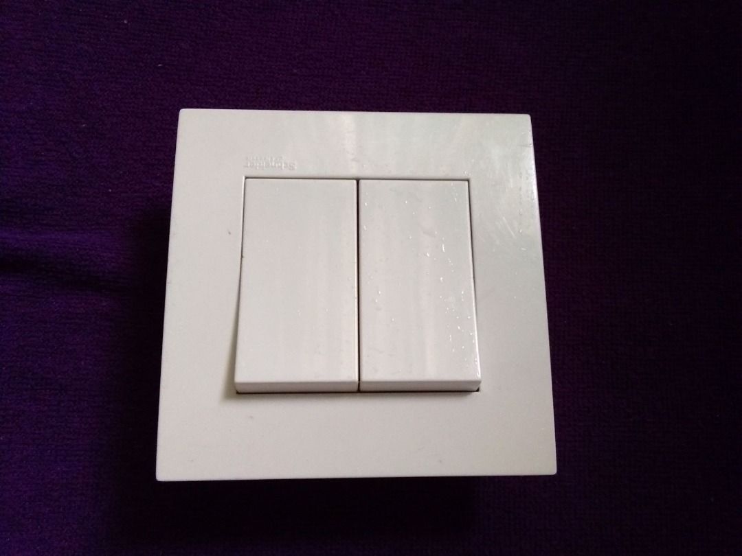 [NEW] Schneider VIVACE Light Switch 2 gang Electric, Furniture & Home ...