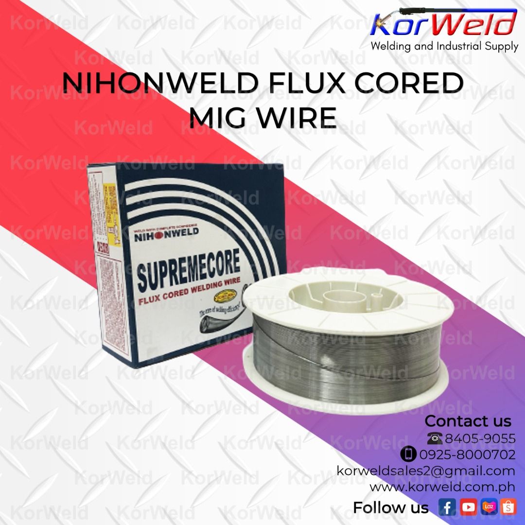NIHONWELD FLUX CORED MIG WIRE, Commercial & Industrial, Industrial Equipment on Carousell