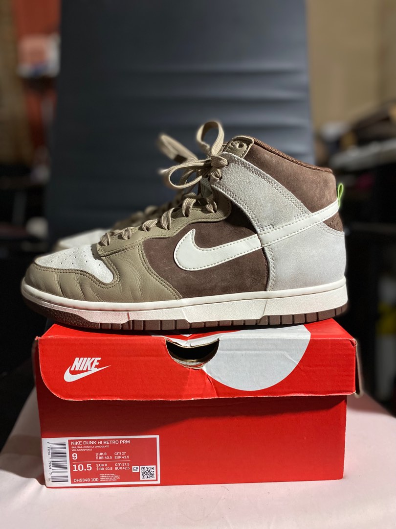 Nike Dunk High Light Chocolate on Carousell