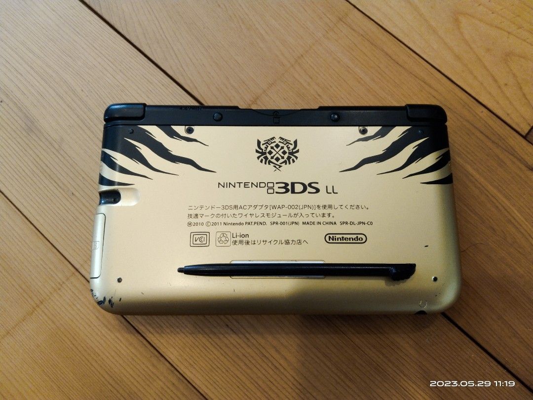 Nintendo 3DS LL Monster Hunter MH4 任天堂 魔物獵人 金獅子限定 遊戲主機, 電玩遊戲相關, 電玩主機 ...