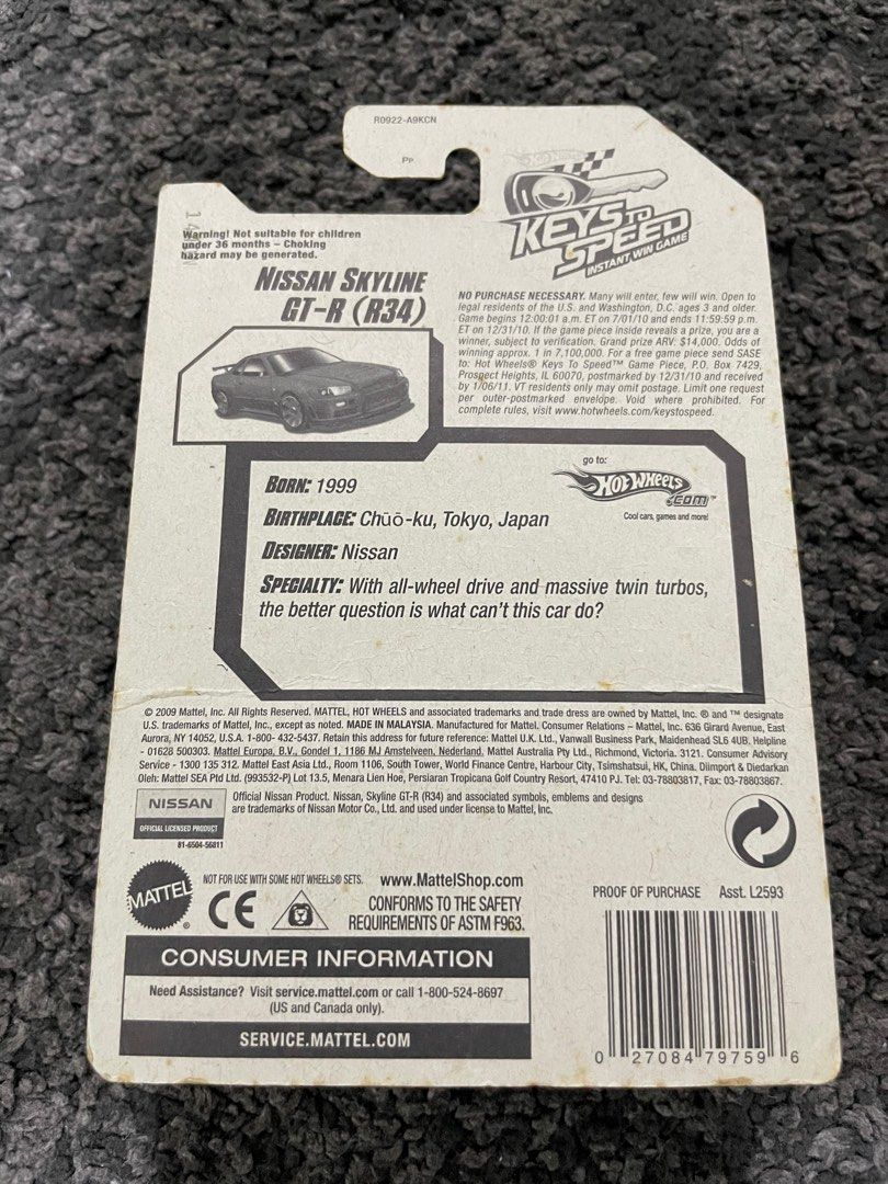 Nissan Skyline GT-R (R34) first edition keys to speed Hot Wheels ...