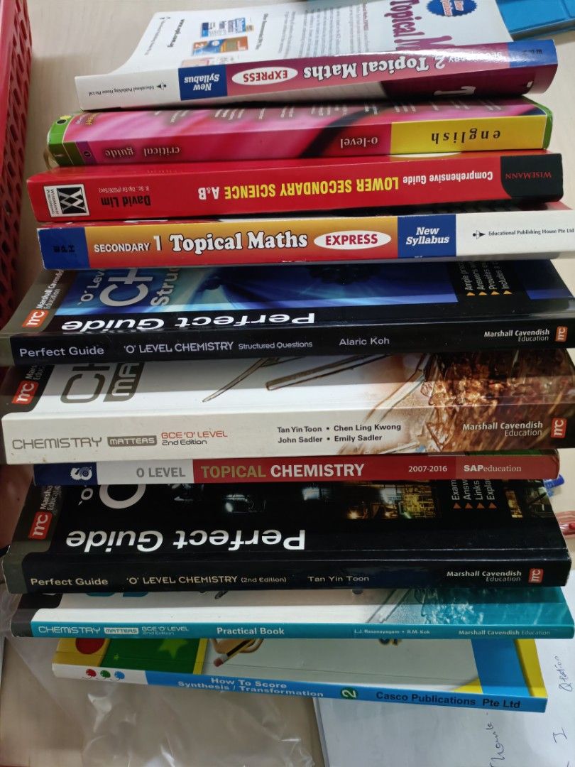 Old Chemistry English and maths textbooks o level and primary English ...
