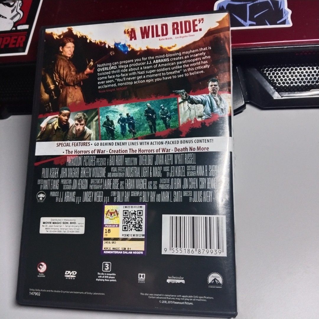 Overlord (2018) Original Dvd, Hobbies & Toys, Music & Media, CDs & DVDs ...