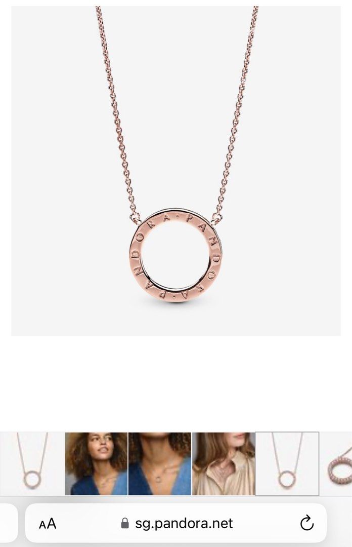 Pandora Circle of Sparkle Necklace, Luxury, Accessories on Carousell
