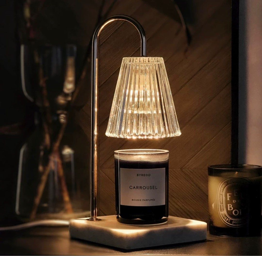 PIORE Marble Candle Lamp, Furniture & Home Living, Lighting & Fans ...