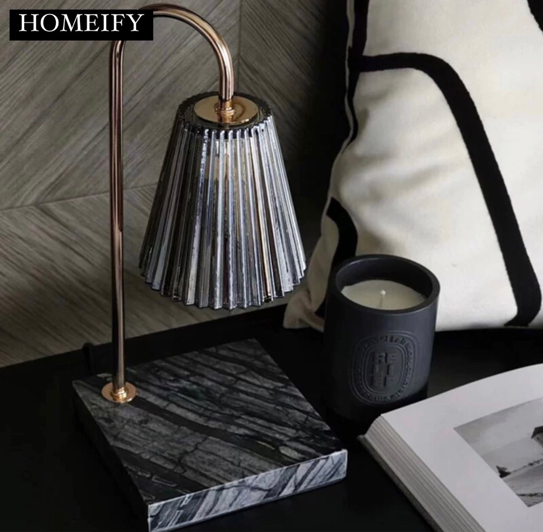 PIORE Marble Candle Lamp, Furniture & Home Living, Lighting & Fans ...