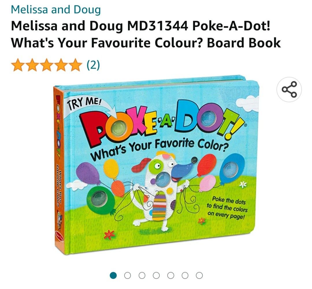 Poke a dot Melissa & and doug book poke-a-dot, Hobbies & Toys, Books ...