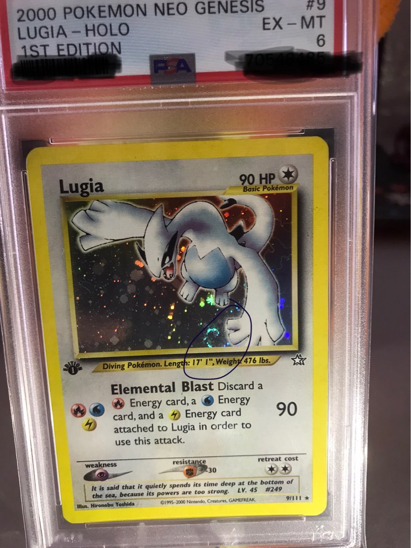 Pokemon card lugia v alt art silver tempest first edition neo genesis ...