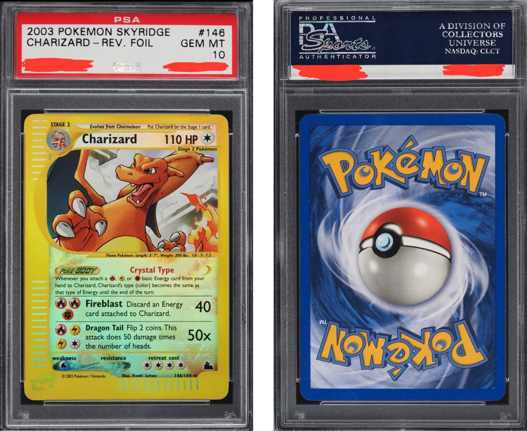 Pokémon Skyridge Charizard Reverse Holo PSA 10, Hobbies & Toys, Toys ...