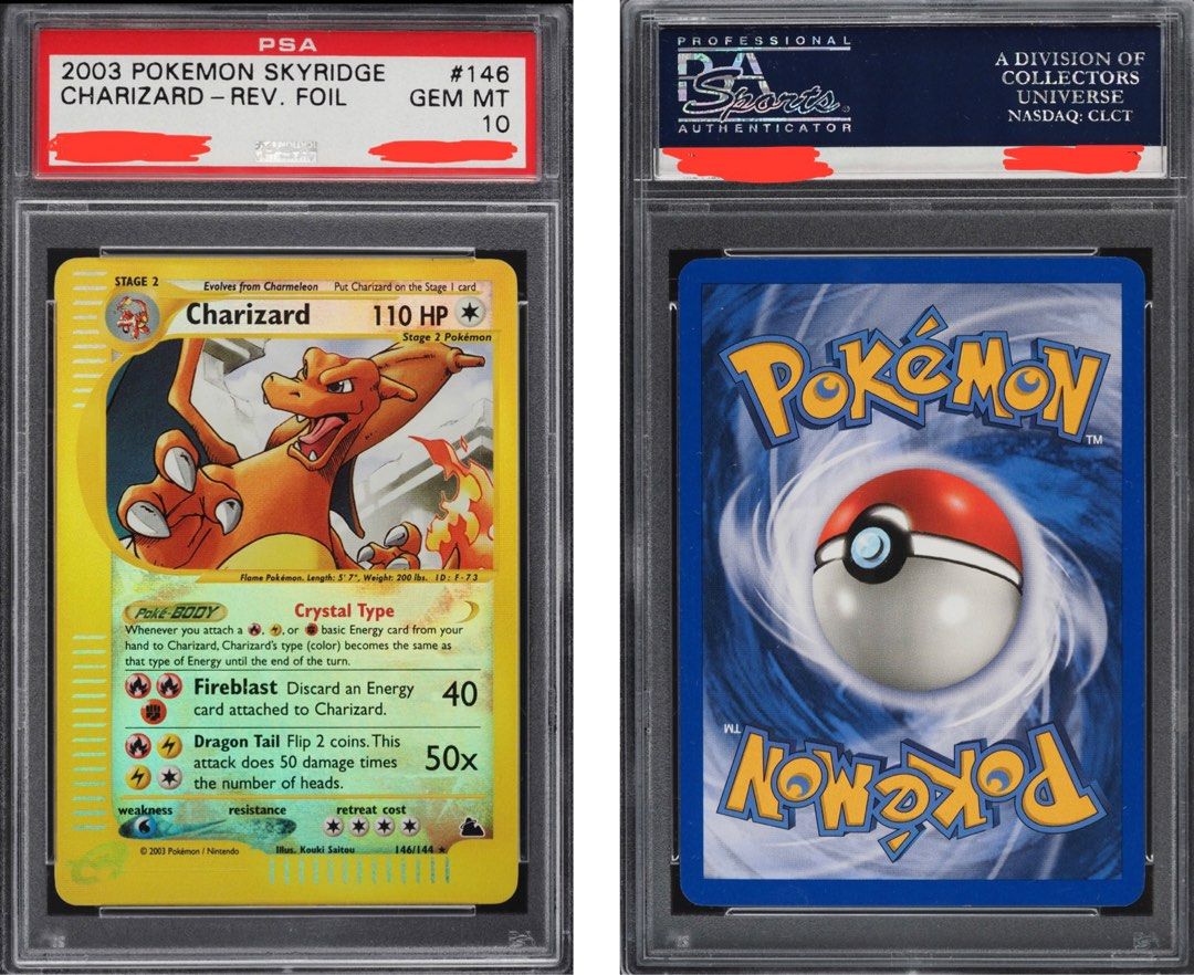 Pokémon Skyridge Charizard Reverse Holo PSA 10, Hobbies & Toys, Toys ...