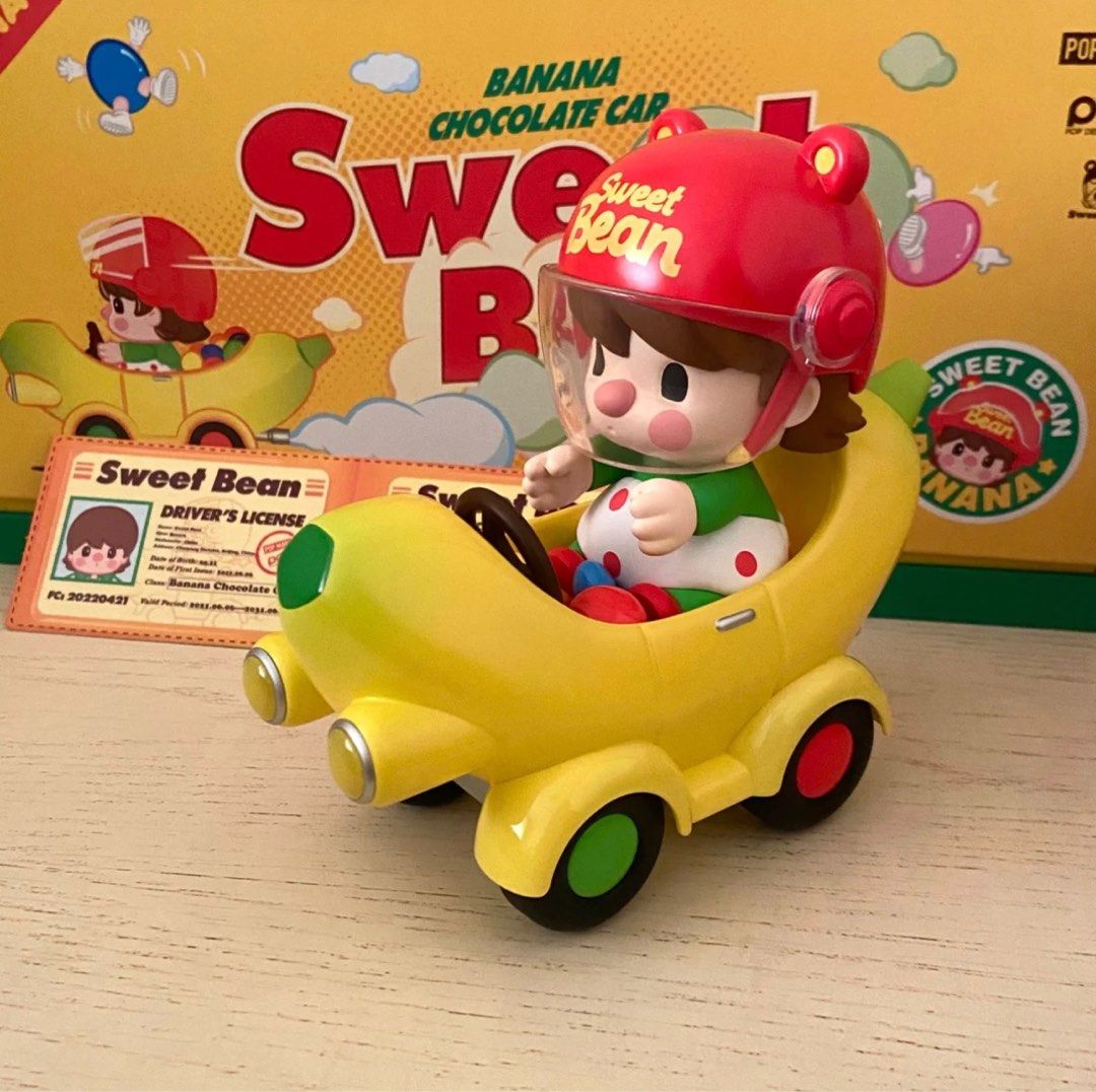 POP MART Sweet Bean Banana Chocolate Bean Big Figure, Hobbies & Toys ...