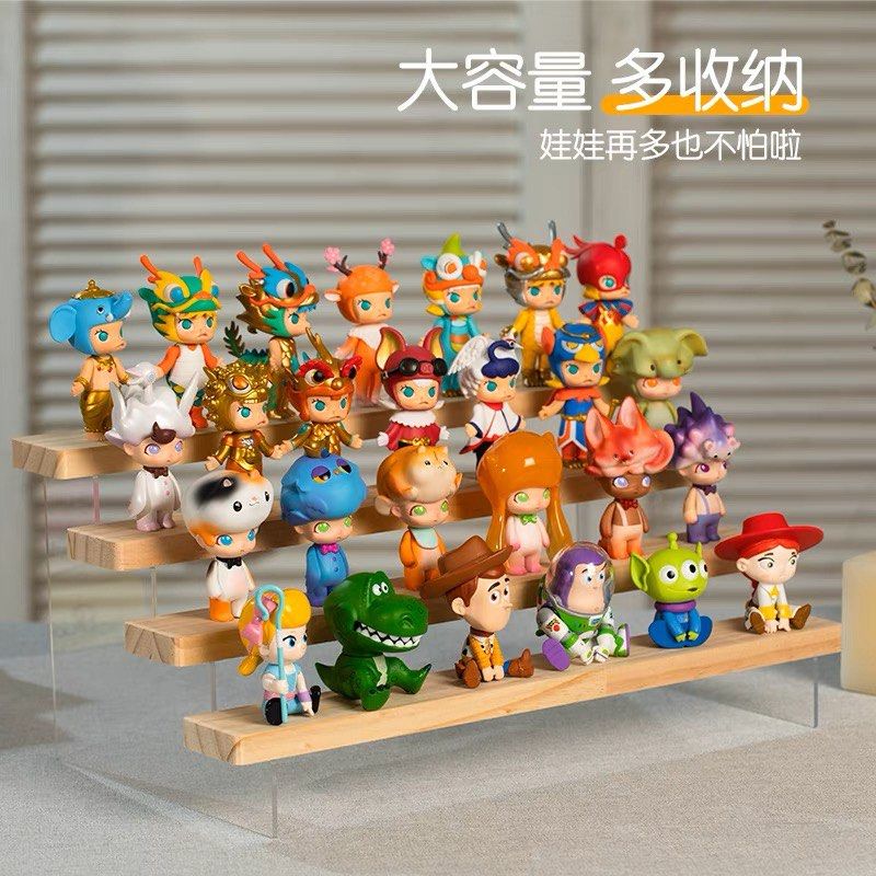 Pop mart Wooden Display Shelf, Hobbies & Toys, Toys & Games on Carousell