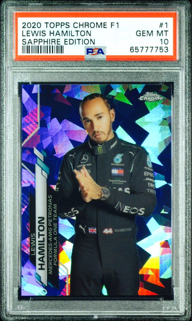 [PSA 10] 2020 Lewis Hamilton 1, Topps Chrome F1 Sapphire Edition ...