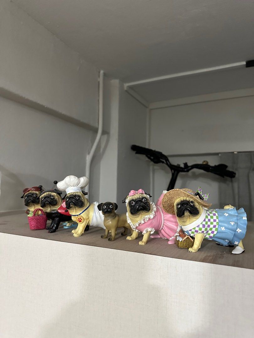 Pug Figurines, Hobbies & Toys, Memorabilia & Collectibles, Vintage ...