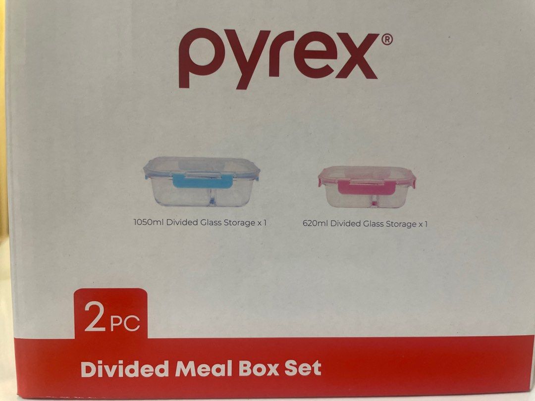Pyrex Divided Meal Box Set, Furniture & Home Living, Kitchenware ...