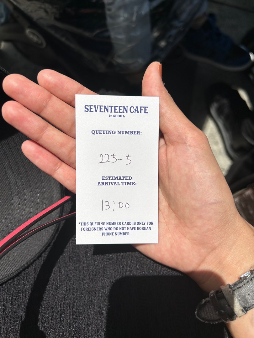 Queuing Number Card Seventeen Cafe, Hobbies & Toys, Collectibles ...