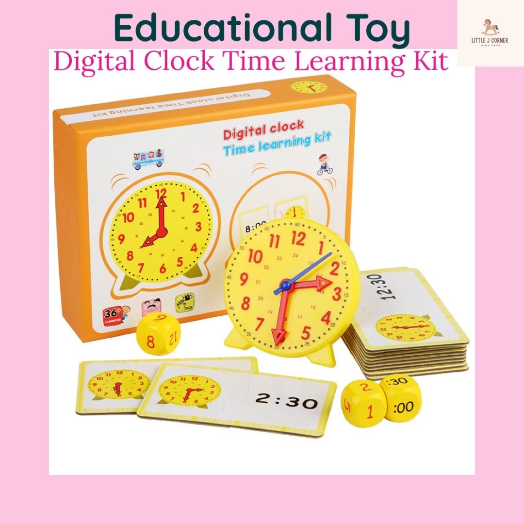 [READY STOCK]Kids Toys Digital Clock Time Learning Kit Time Activity ...