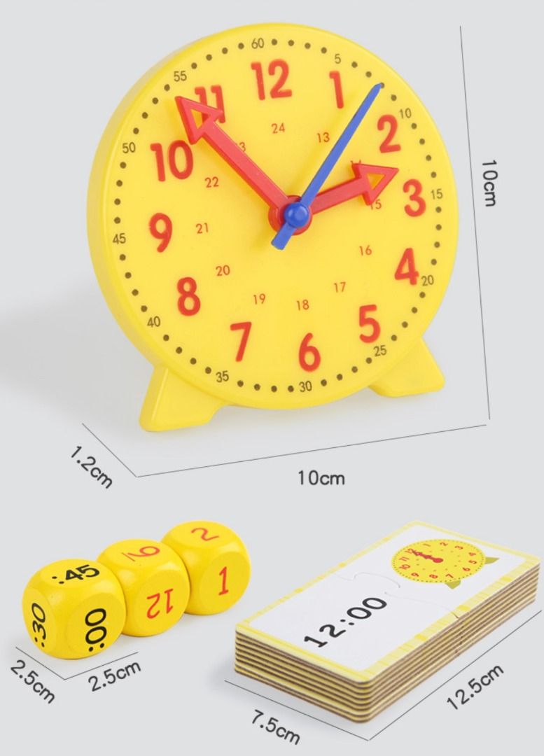 [READY STOCK]Kids Toys Digital Clock Time Learning Kit Time Activity ...