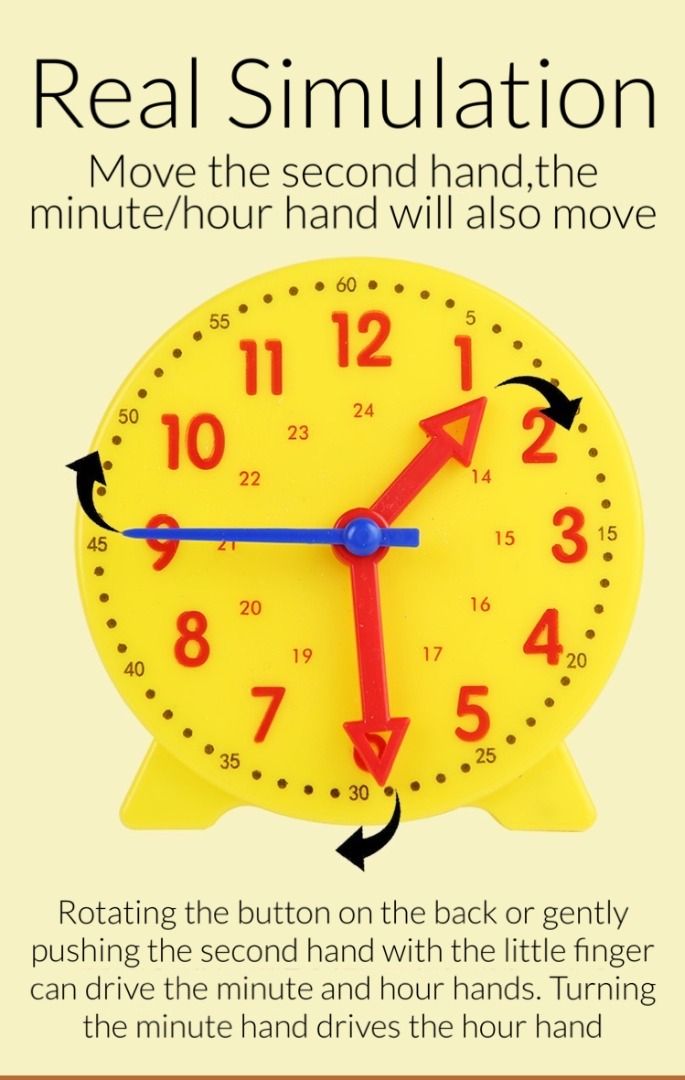 [READY STOCK]Kids Toys Digital Clock Time Learning Kit Time Activity ...