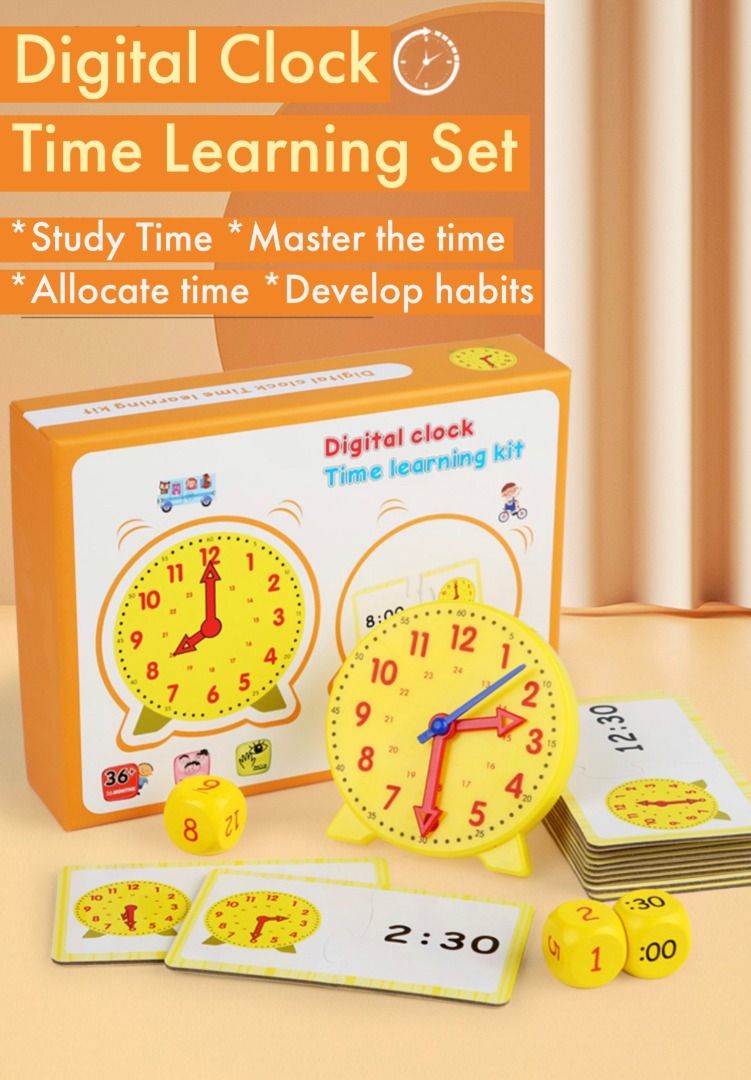 [READY STOCK]Kids Toys Digital Clock Time Learning Kit Time Activity ...