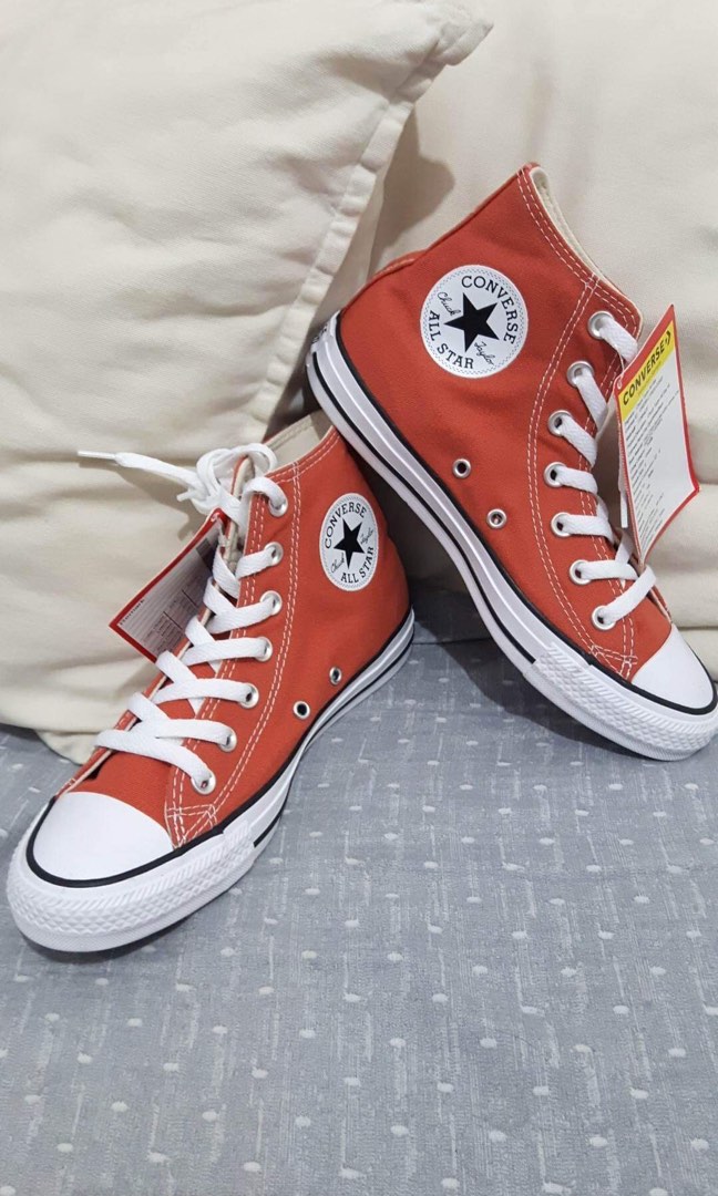 Red High Cut Converse on Carousell