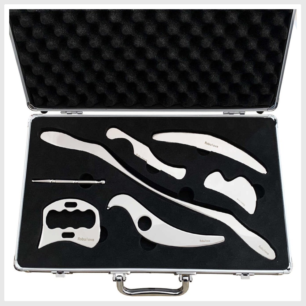 Robulove Stainless Steel Gua Sha Scraping Massage Tool Set IASTM Tools ...