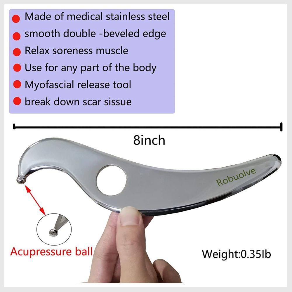 Robulove Stainless Steel Gua Sha Scraping Massage Tool Set IASTM Tools ...