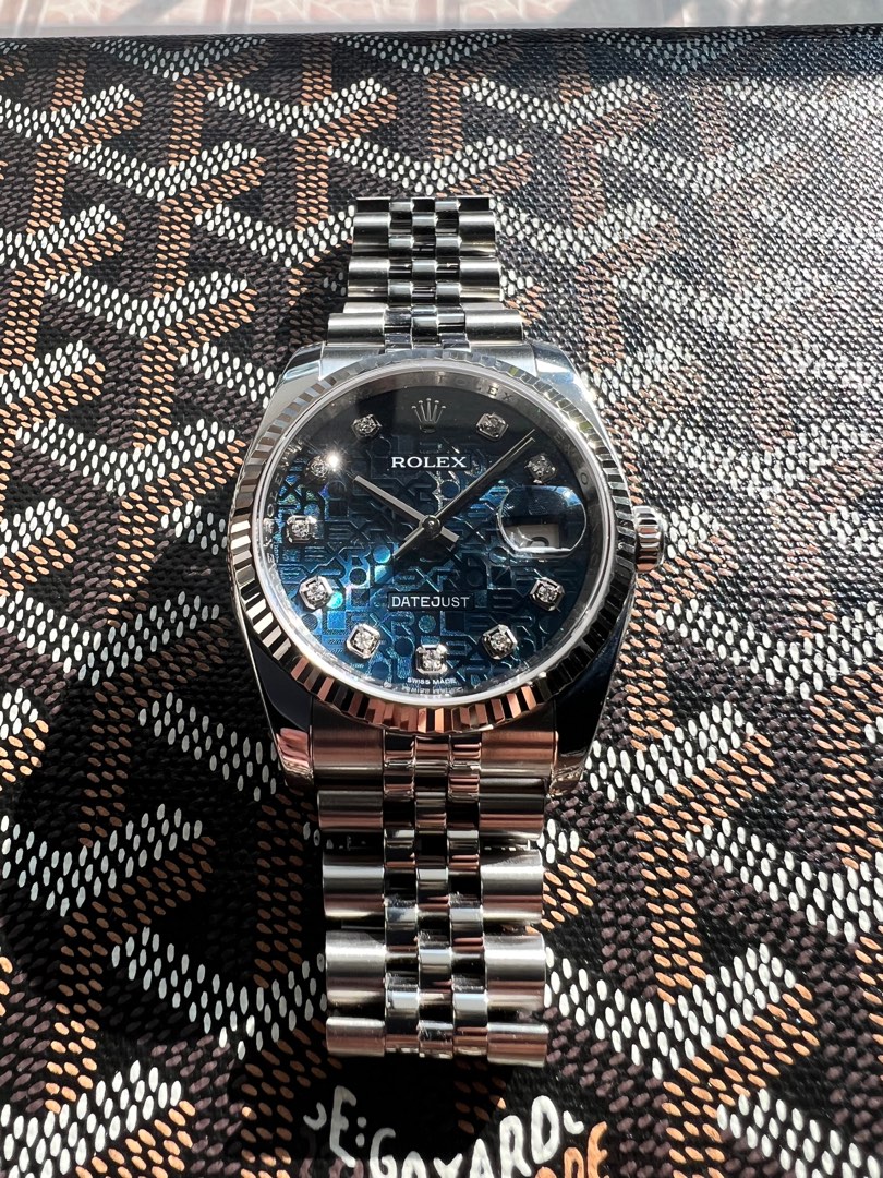 Rolex Datejust Diamonds Blue Computer Dial on Carousell