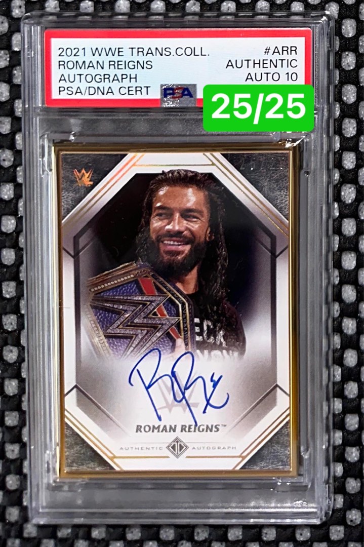 Roman Reigns Transcendent /25 On Card Auto 10 PSA on Carousell