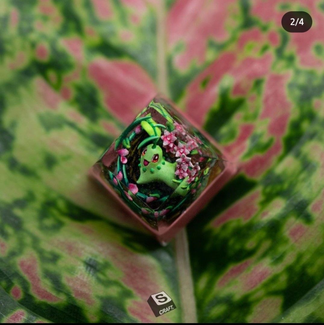 S-CRAFT keycaps pokemon totodile,chikorita,great ball, Computers & Tech ...