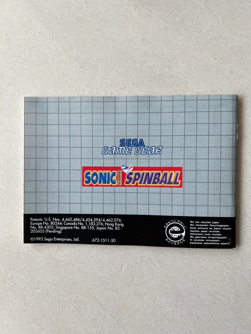 Sega GameGear Cartridge - Sonic Spinball, Video Gaming, Video Games, Others on Carousell