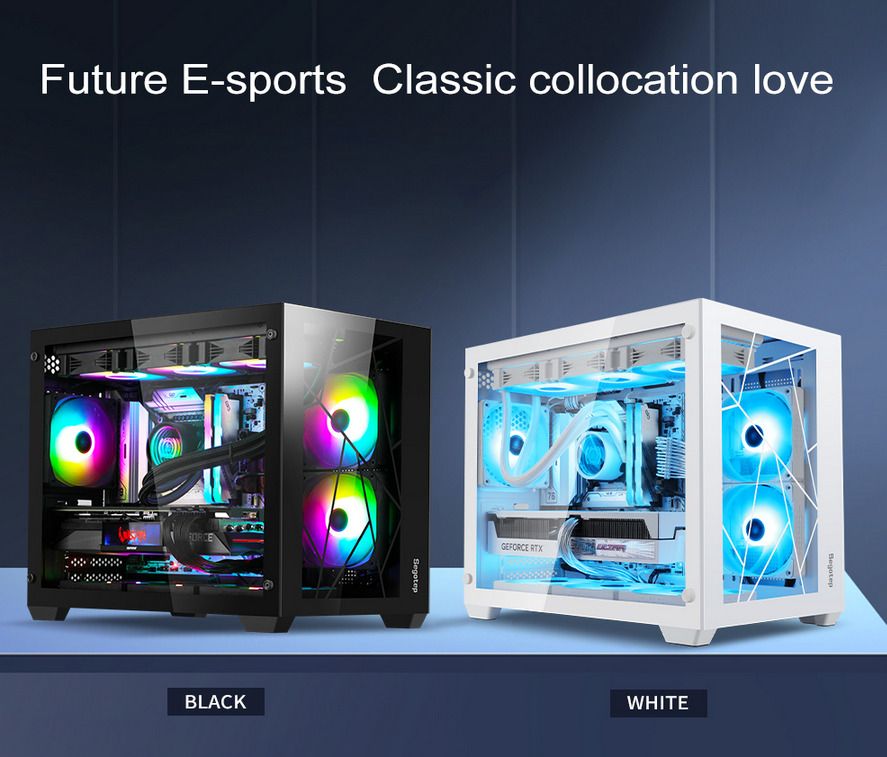 SEGOTEP LUMI II M-ATX PC Desktop Gaming Casing With 3 ARGB Fan (Black ...