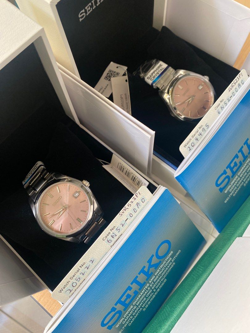 Seiko SUR523P1 Salmon Pink Dial Dress Watch 40.2mm SUR523 on Carousell