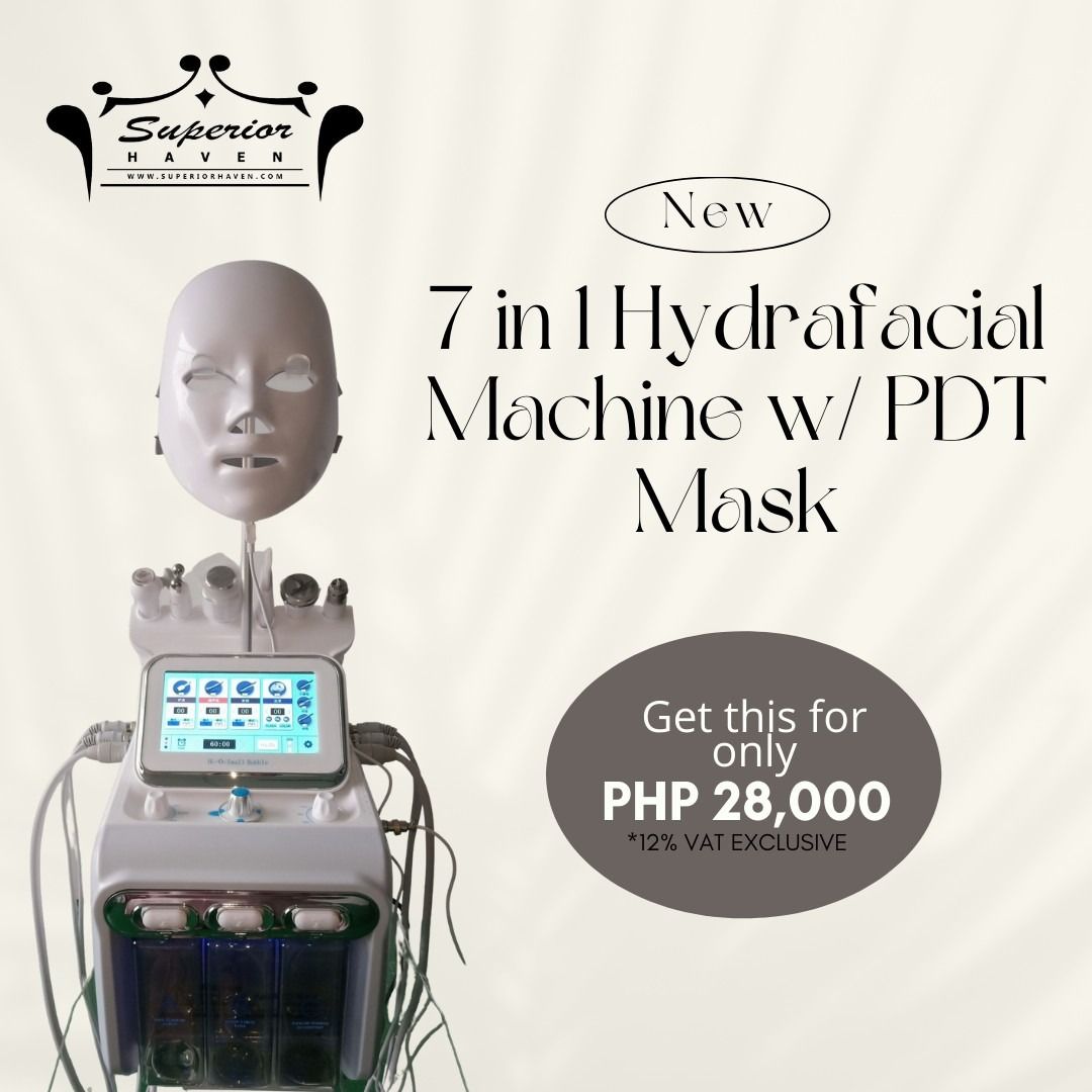 SH 7 in 1 Hydrafacial Machine with PDT(Photodynamic Therapy) Mask ...