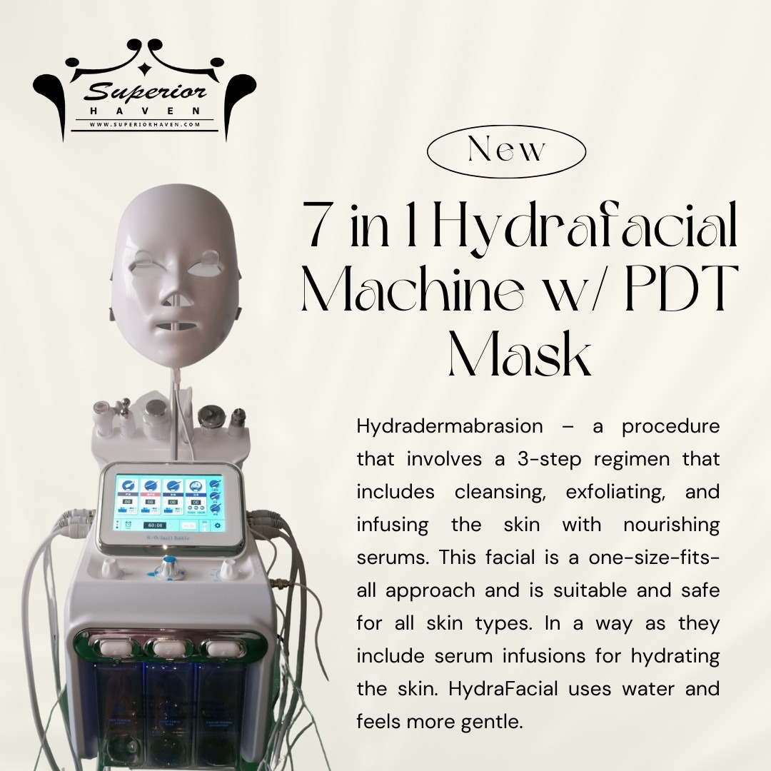 SH 7 in 1 Hydrafacial Machine with PDT(Photodynamic Therapy) Mask ...