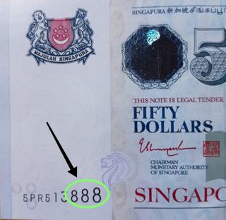 Singapore $10 Nice Repeater Number 009933 Note, Hobbies & Toys ...